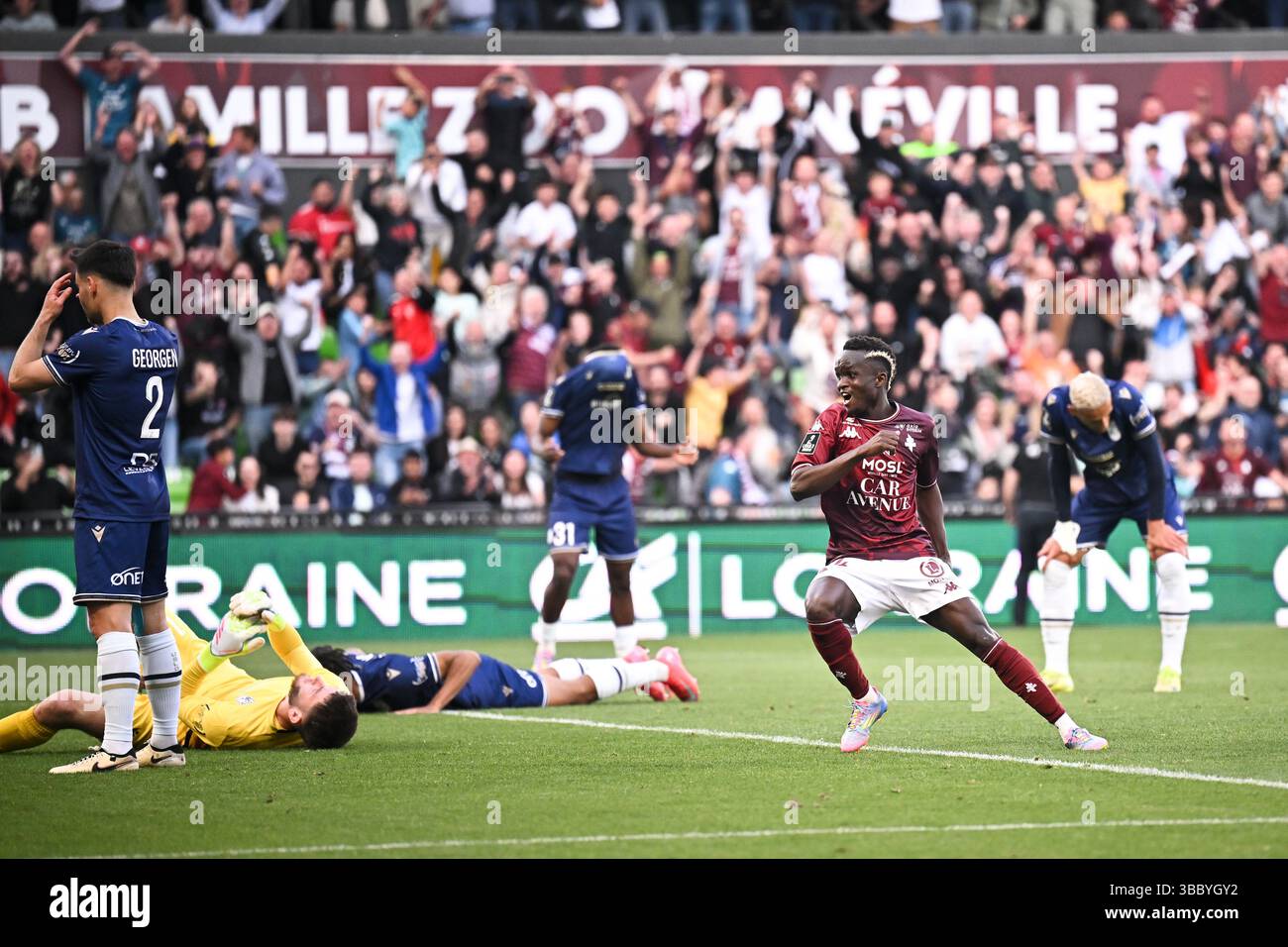 14 Cheikh SABALY (fcm) during the Ligue 2 BKT 2024/2025, Playoffs match ...