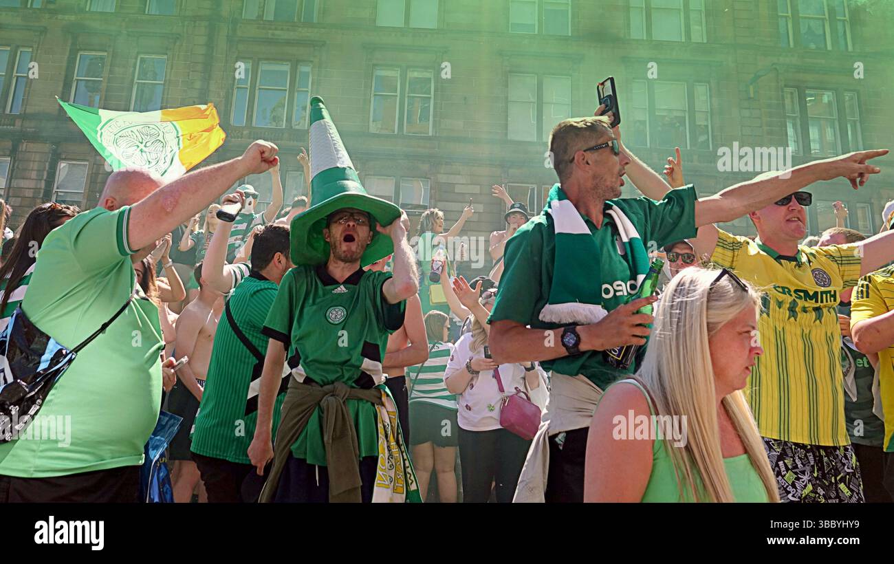 Glasgow, Scotland, UK. 17th May, 2025. Celtic championship trongate ...