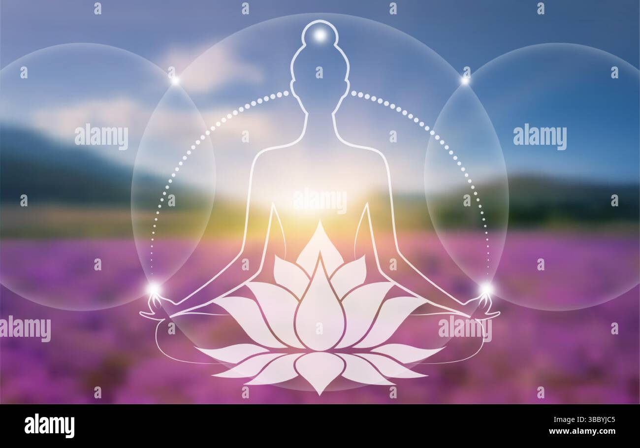 Body woman meditating in Stock Vector Images - Alamy