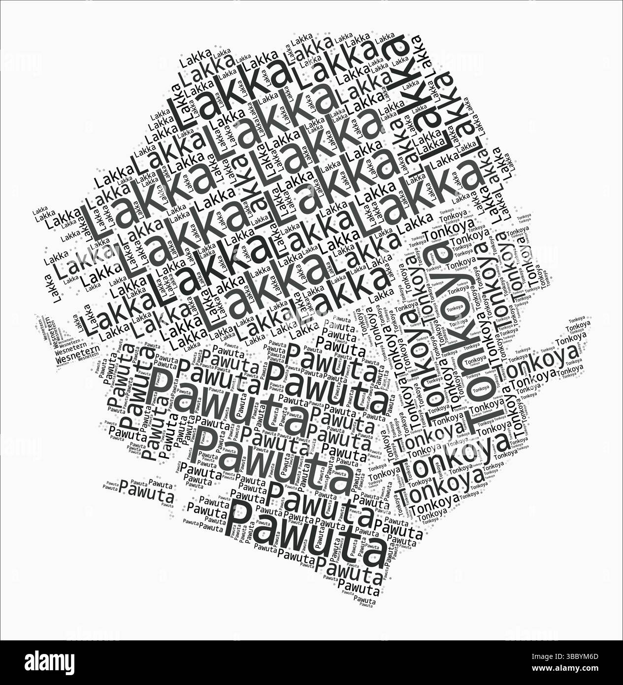 Sierra Leone Text Style Regions. Country region names word clouds in ...