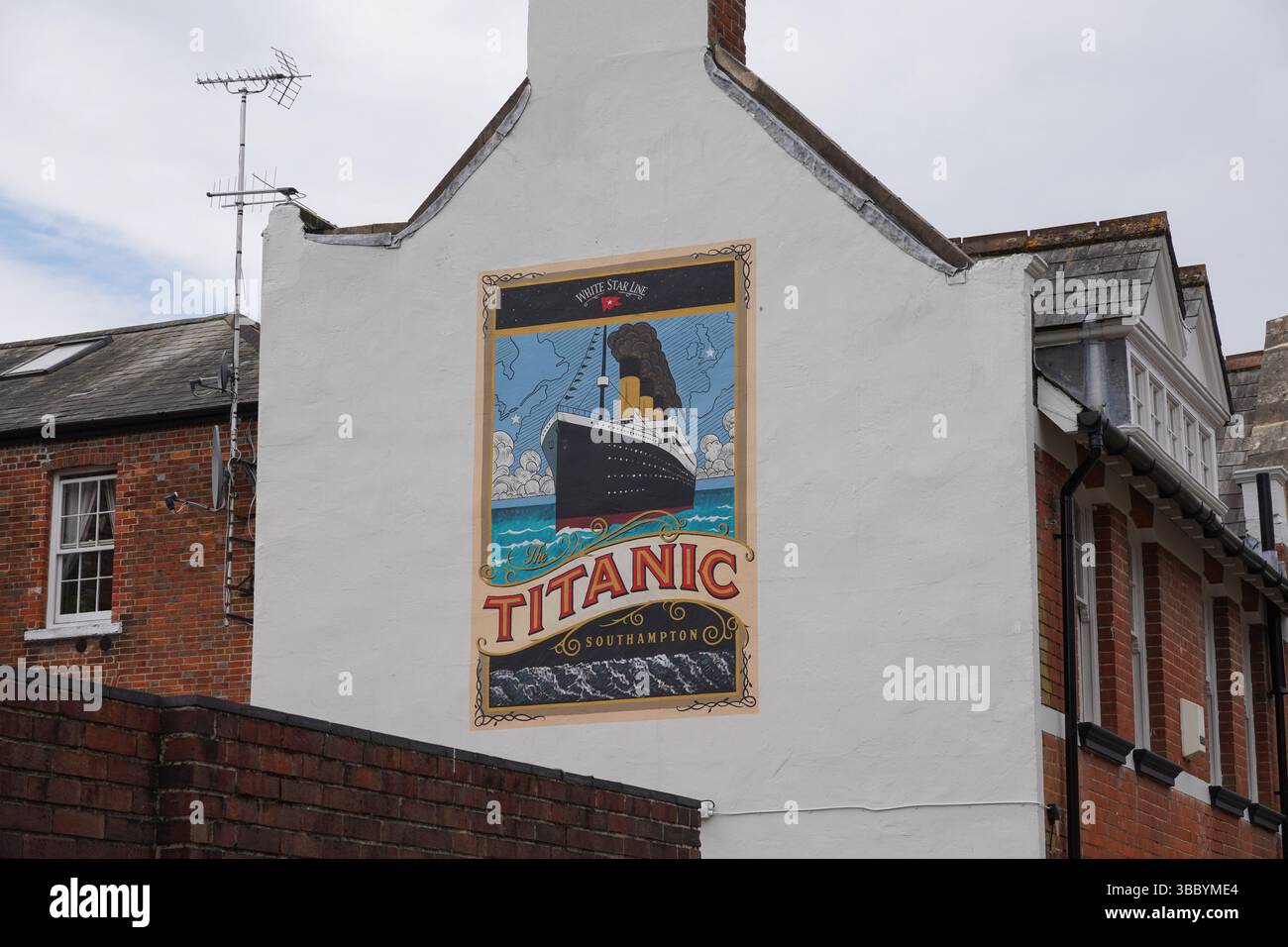 Signage of The Titanic pub in old town area of Southampton England 12 ...