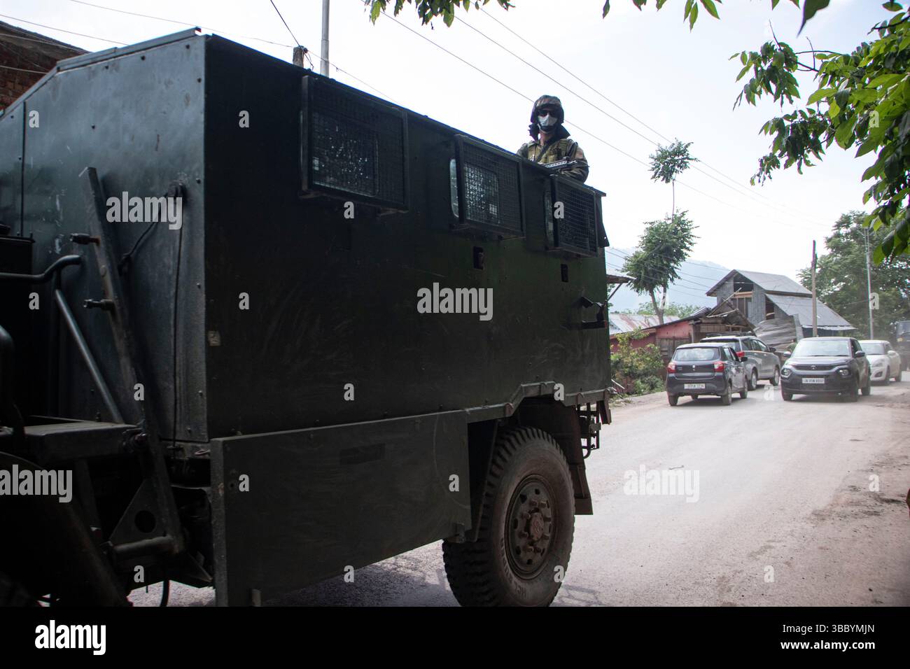 May 17, 2025, Srinagar, Kashmir, India: Indian Border Security Forces patrol near the ...