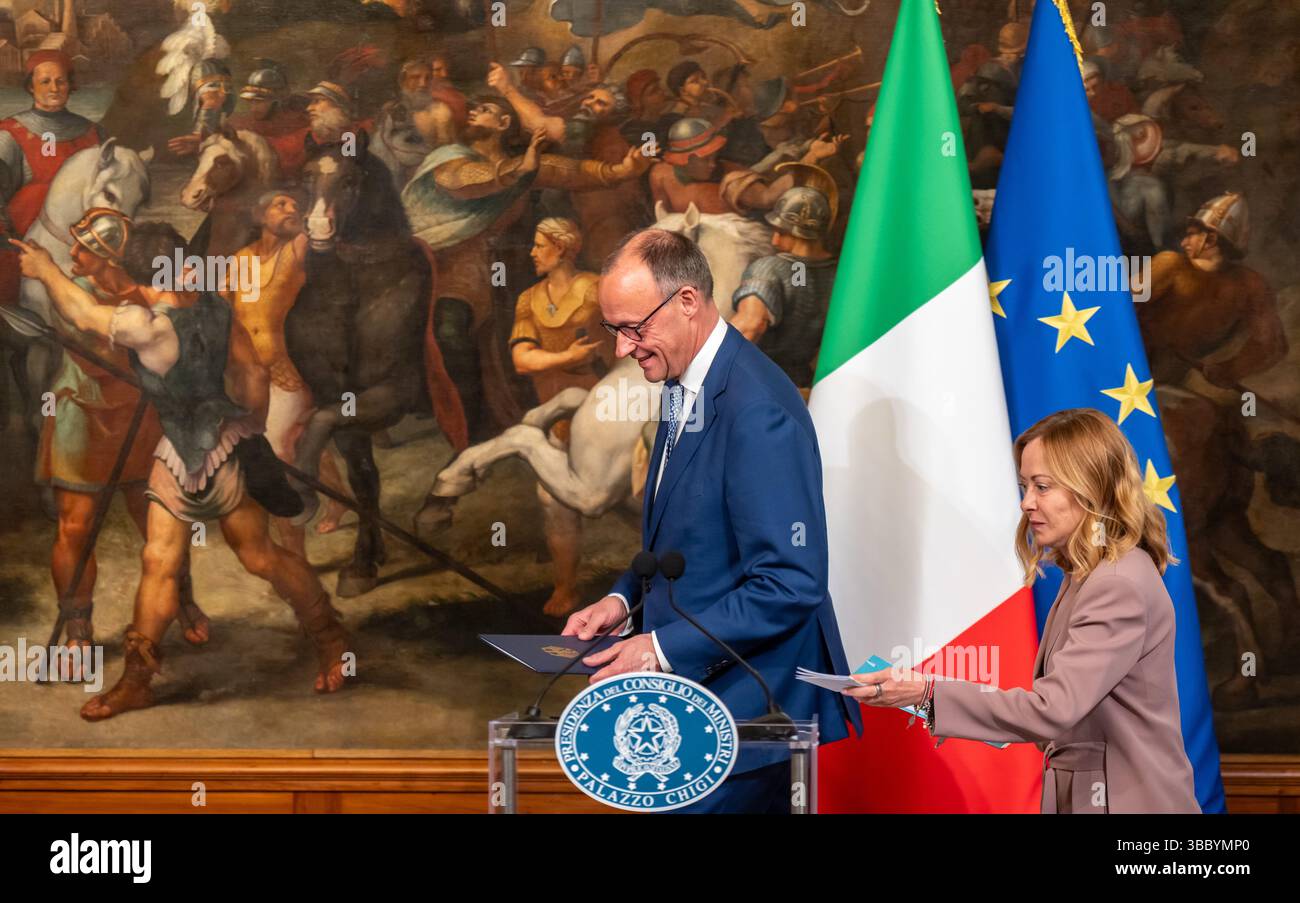 Rom, Italy. 17th May, 2025. Federal Chancellor Friedrich Merz (CDU ...