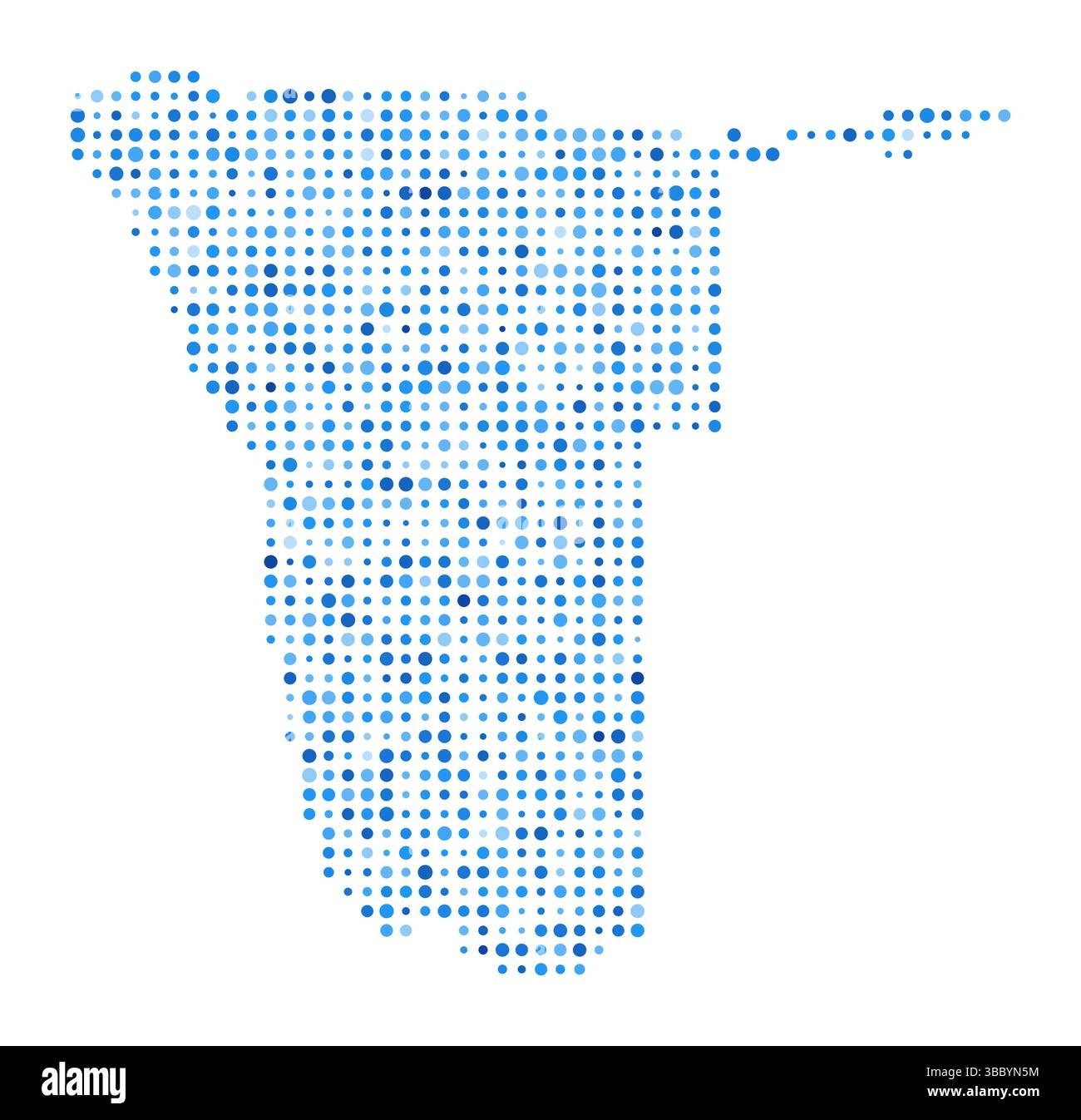 Namibia Dot Map. Country Digital Style Shape. Namibia vector image ...