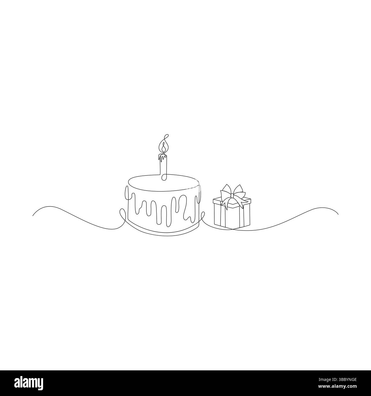 Birthday cake drawing hi-res stock photography and images - Alamy