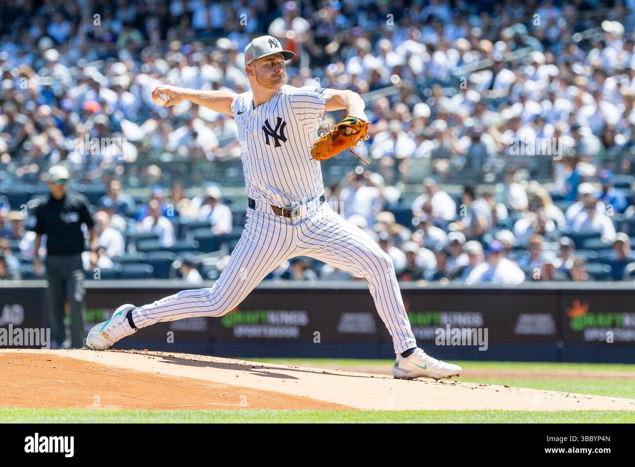 BRONX, NY - MAY 17: New York Yankees pitcher Clarke Schmidt (36) throws ...