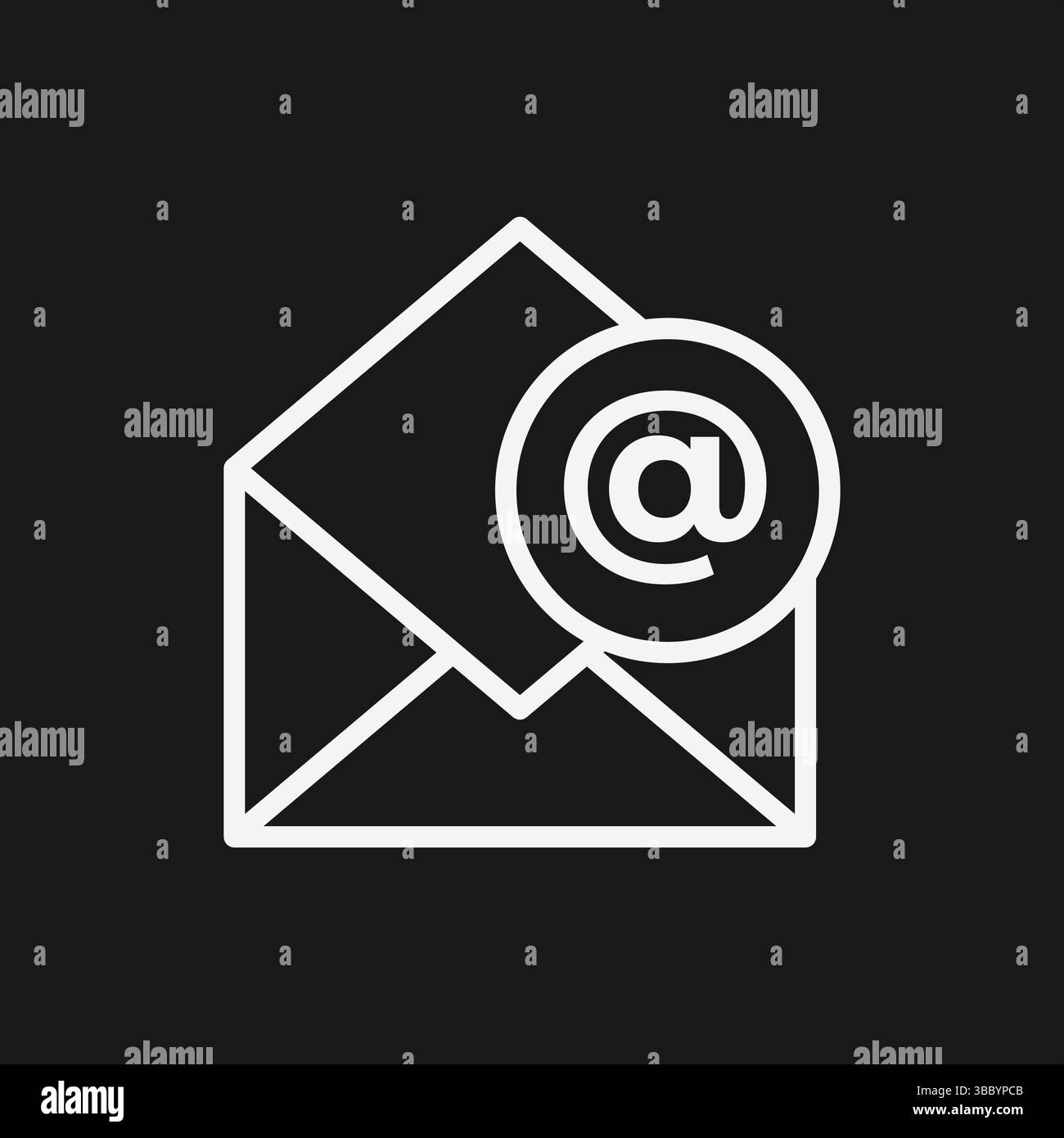 Minimalist Email Icon Vector Simple Outline Illustration of Open ...