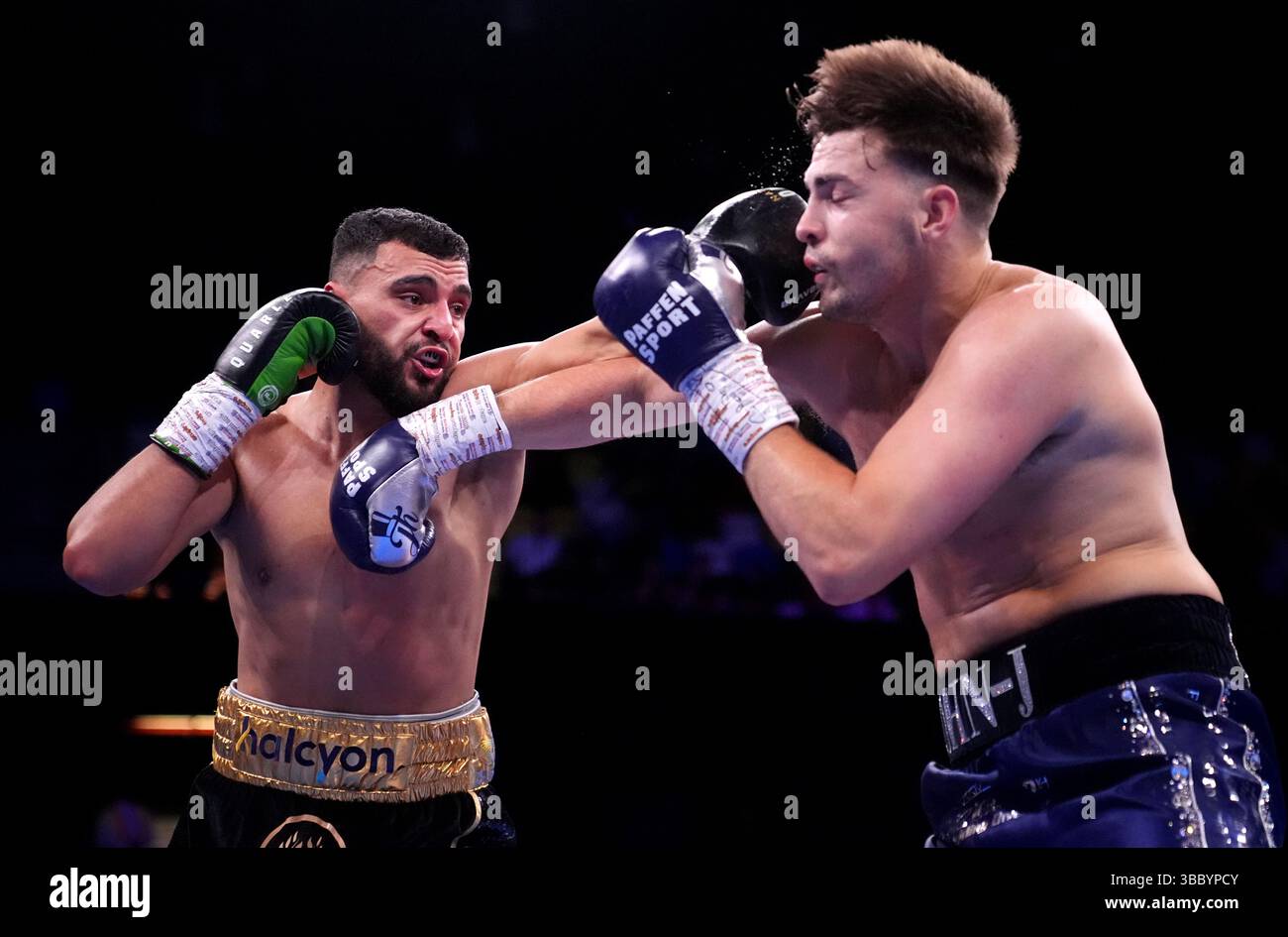 John Hedges and Nathan Quarless during their BBCofC English Cruiserwight Title Fight at the ...