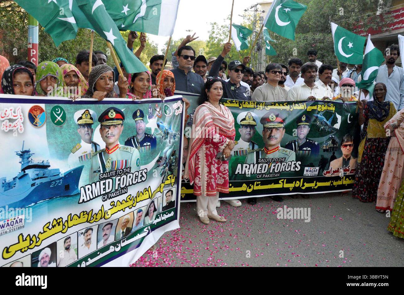 Members of Pakistan Hindu Panchayat are holding Youm-e-Tashakur (Day of ...