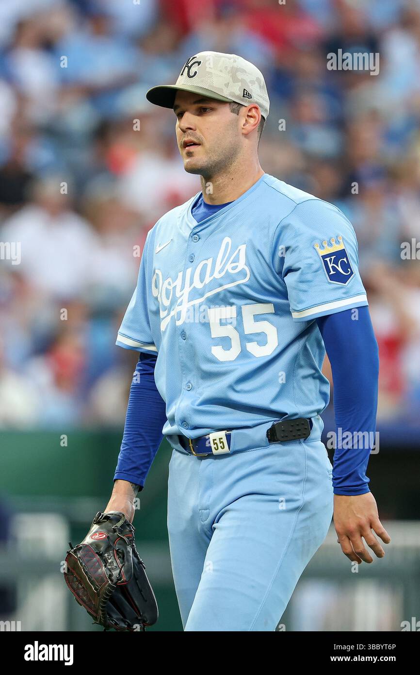 May 16, 2025: Kansas City Royals starting pitcher Cole Ragans (55) is ...