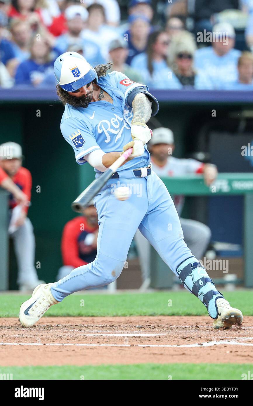 May 16, 2025: Kansas City Royals second baseman Jonathan India (6) bats ...