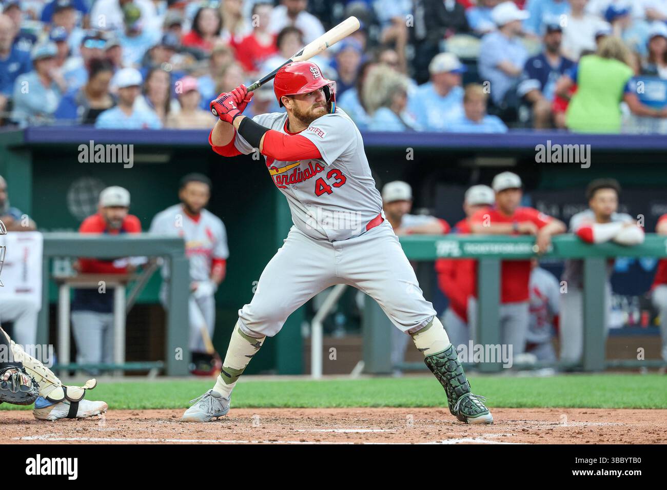 May 16, 2025: St. Louis Cardinals catcher Pedro Pages (43) bats against ...