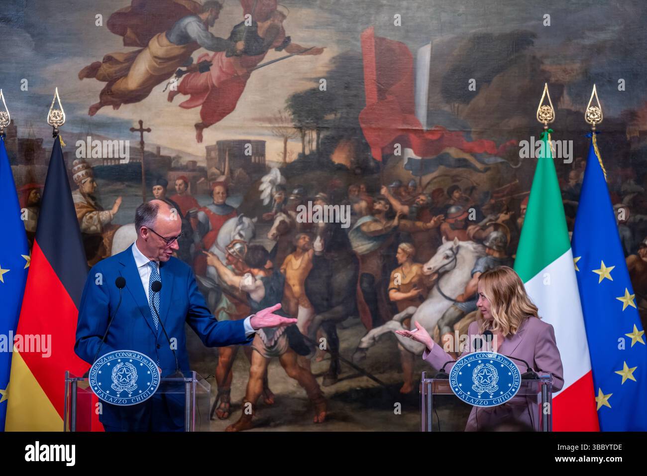 Rom, Italy. 17th May, 2025. Federal Chancellor Friedrich Merz (CDU ...