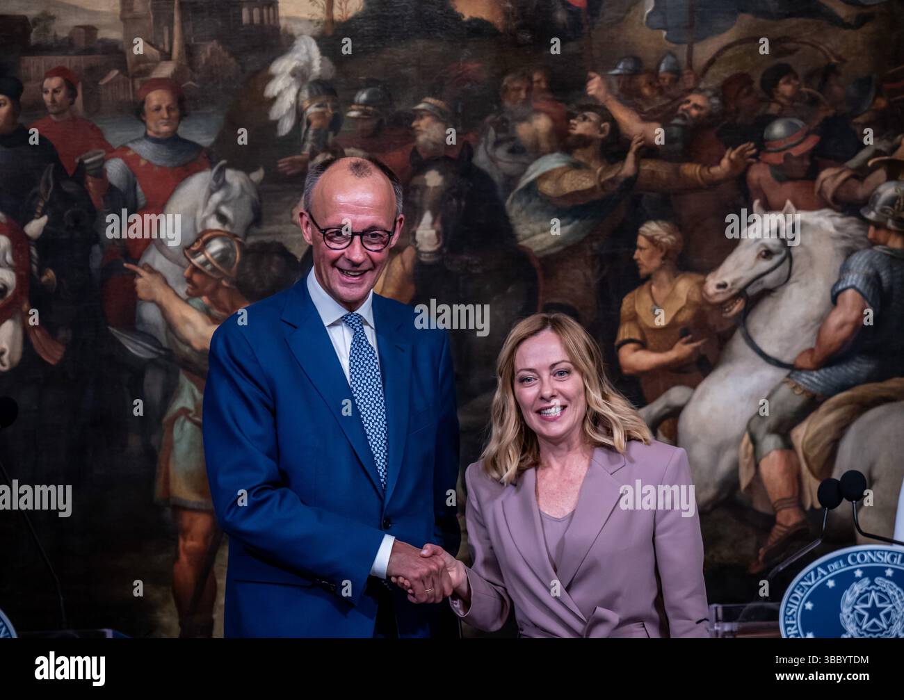 Rom, Italy. 17th May, 2025. Federal Chancellor Friedrich Merz (CDU ...