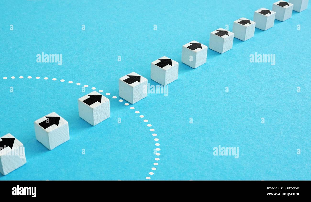 Arrows crossing a boundary line. Breaking limitations and unlocking ...