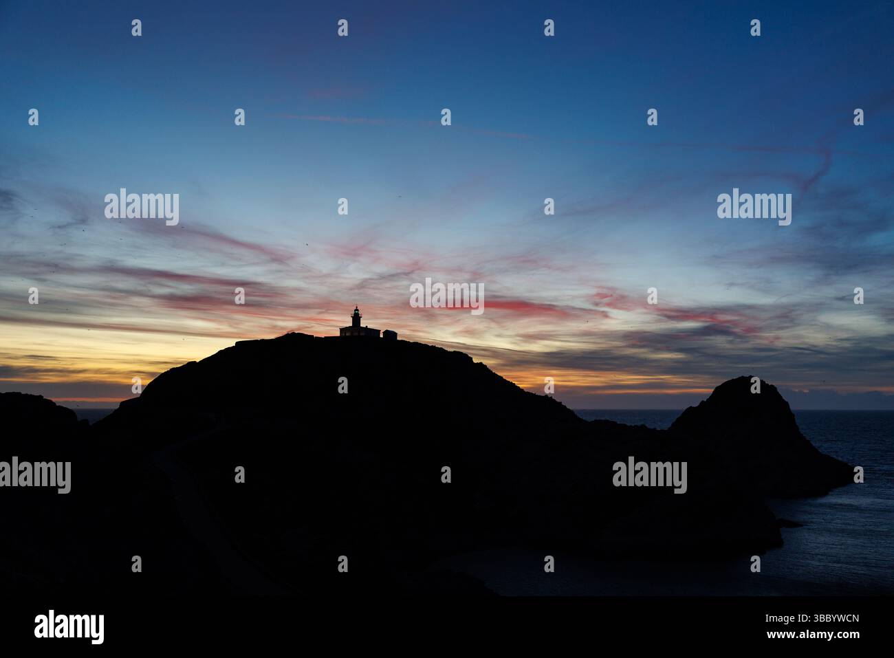 22 April 2025, France, L·ile-Rousse: View of L'Île-Rousse on the island ...
