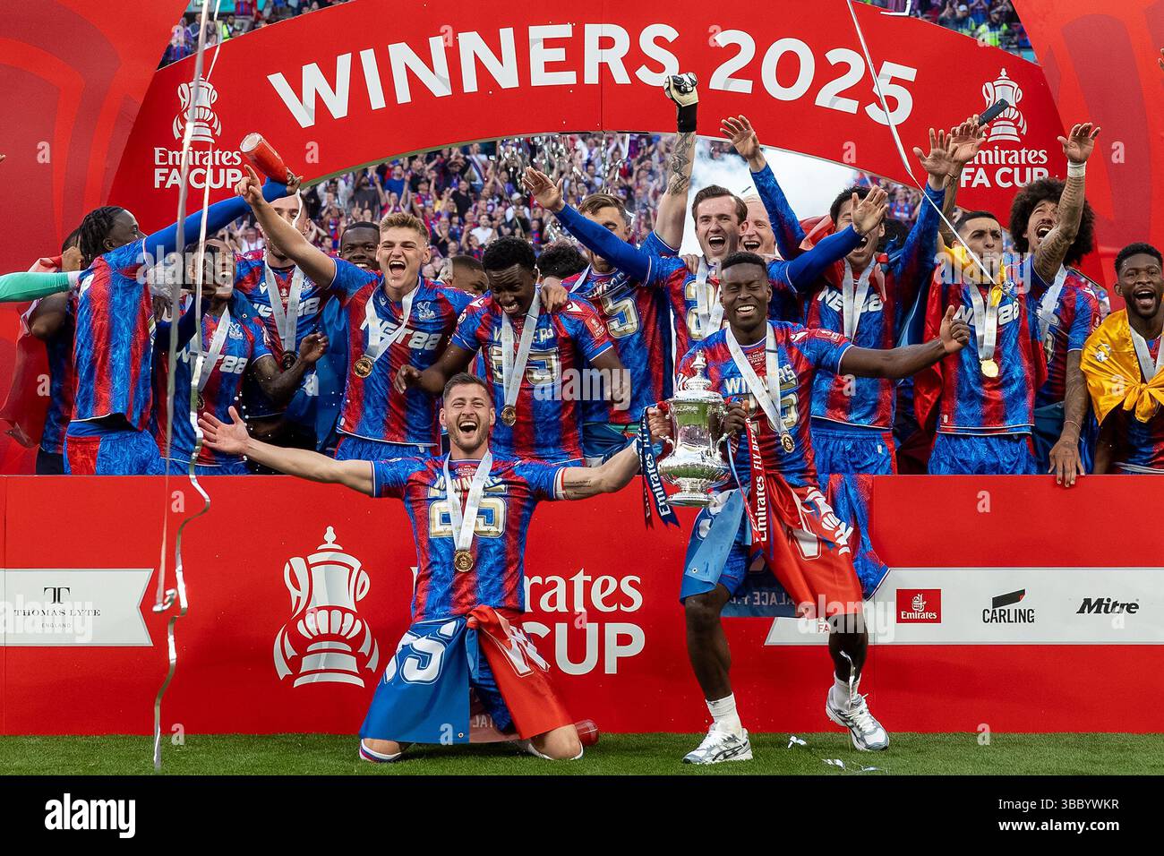 Crystal Palace WIN Crystal Palace lift the trophy after the Crystal ...