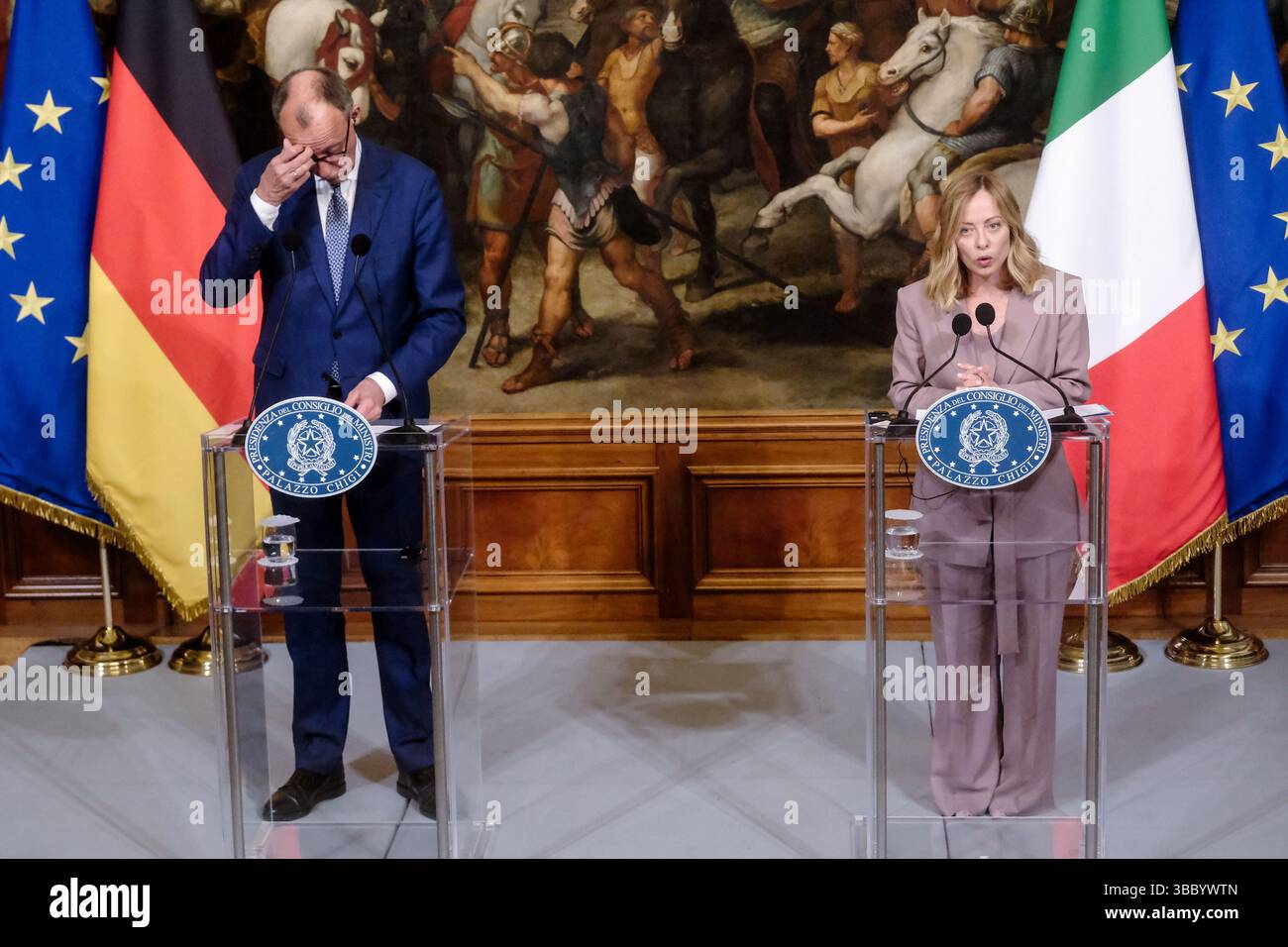 Roma, Italia. 17th May, 2025. il Presidente del Consiglio, Giorgia ...
