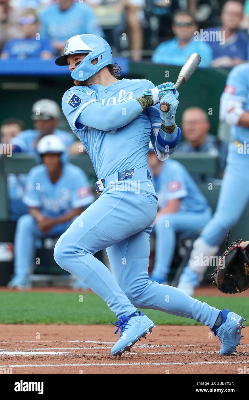 May 16, 2025: Kansas City Royals shortstop Bobby Witt Jr. (7) bats ...