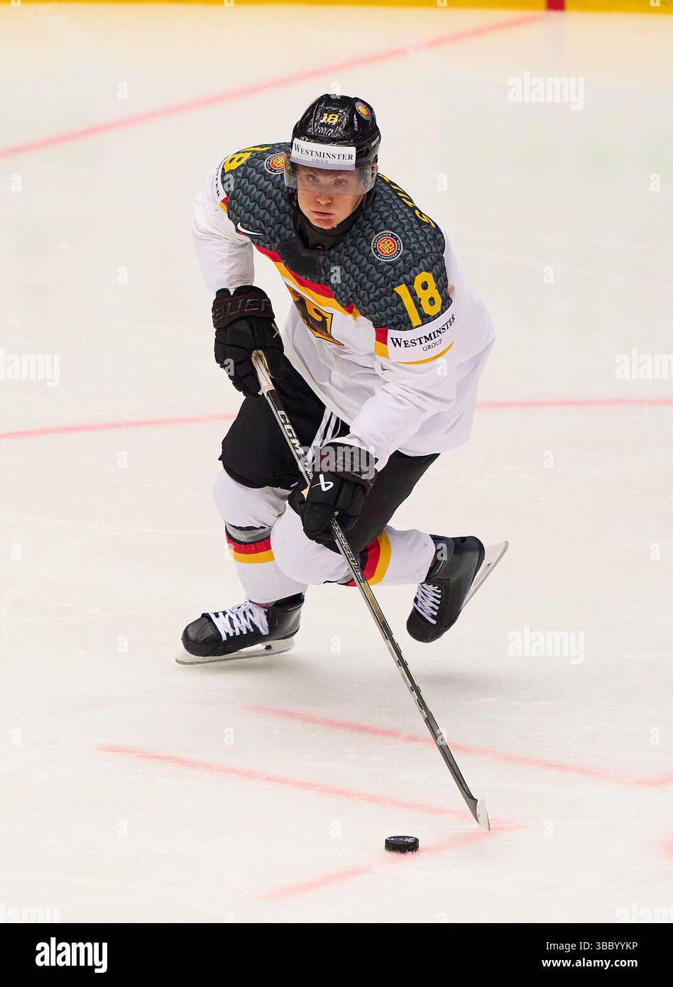 Herning, Denmark. 15th May, 2025. Tim Stuetzle #18 of Germany in the ...