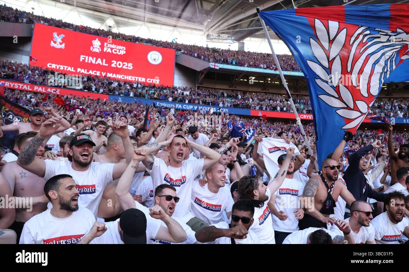 Crystal Palace fans after victory at the Emirates FA Cup Final Crystal ...