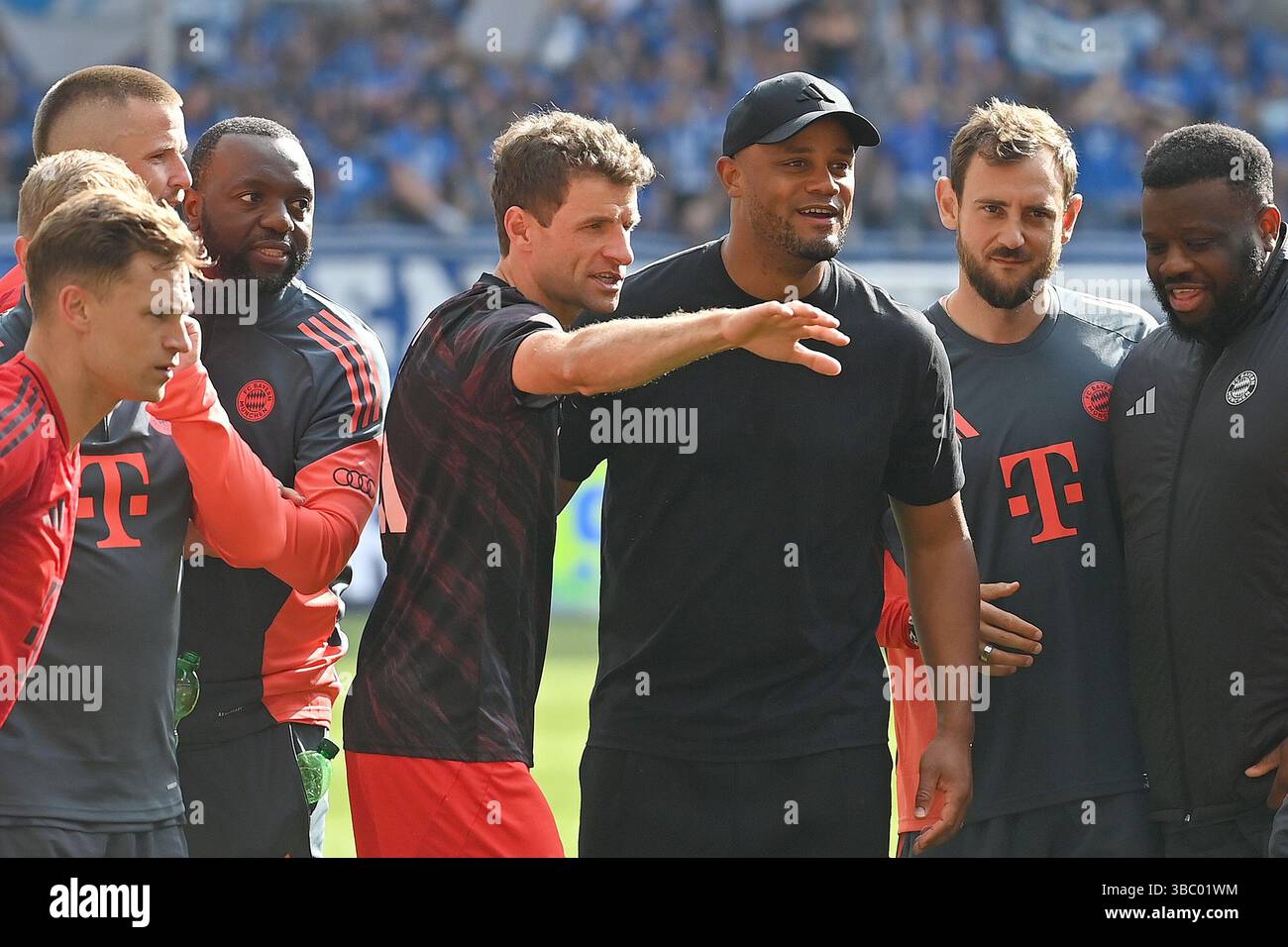 Sinsheim, Deutschland. 17th May, 2025. Final jubilation: Thomas MUELLER (M?LLER, FC Bayern ...