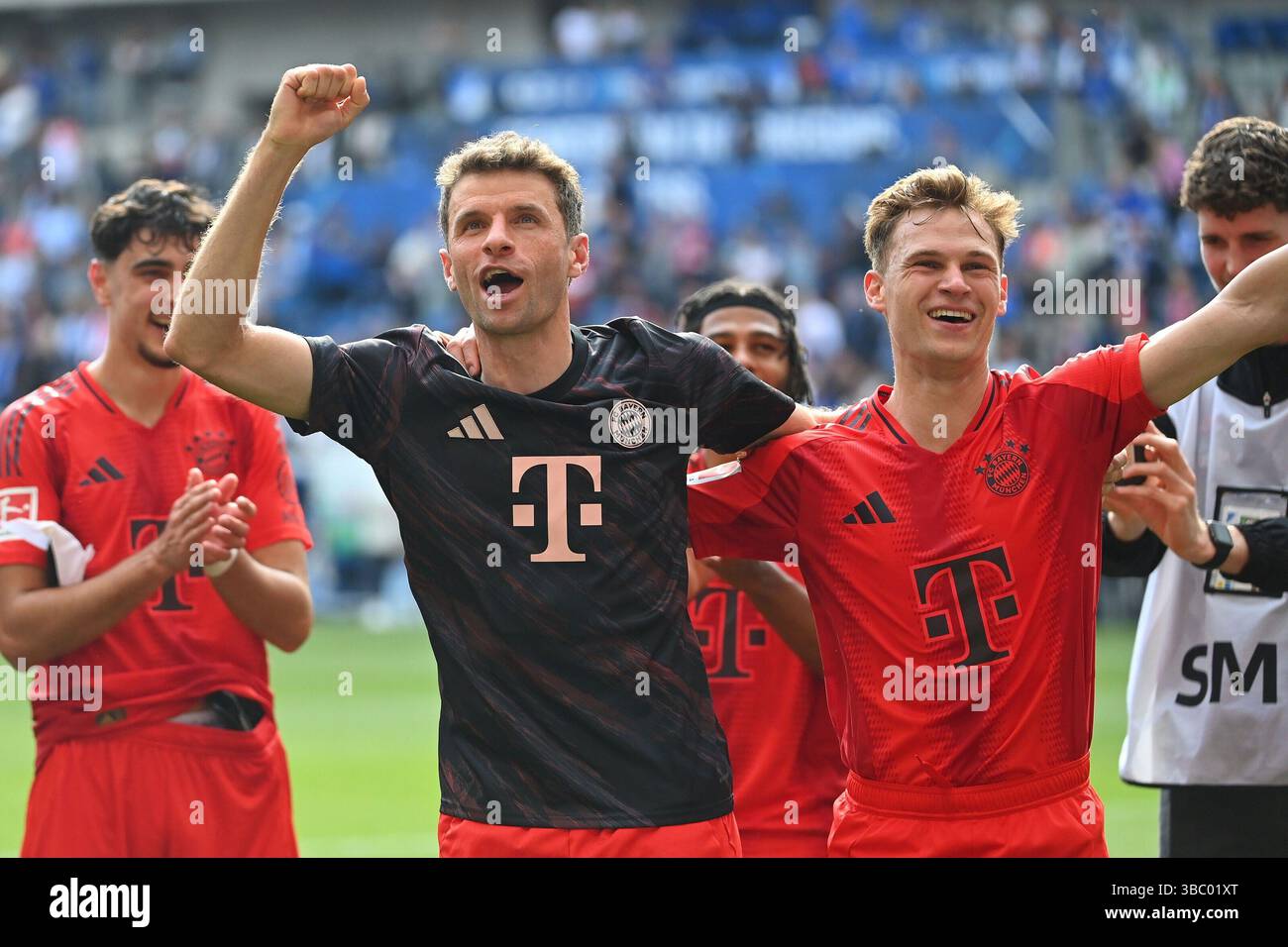 Sinsheim, Deutschland. 17th May, 2025. Final jubilation: Thomas MUELLER (M?LLER, FC Bayern ...