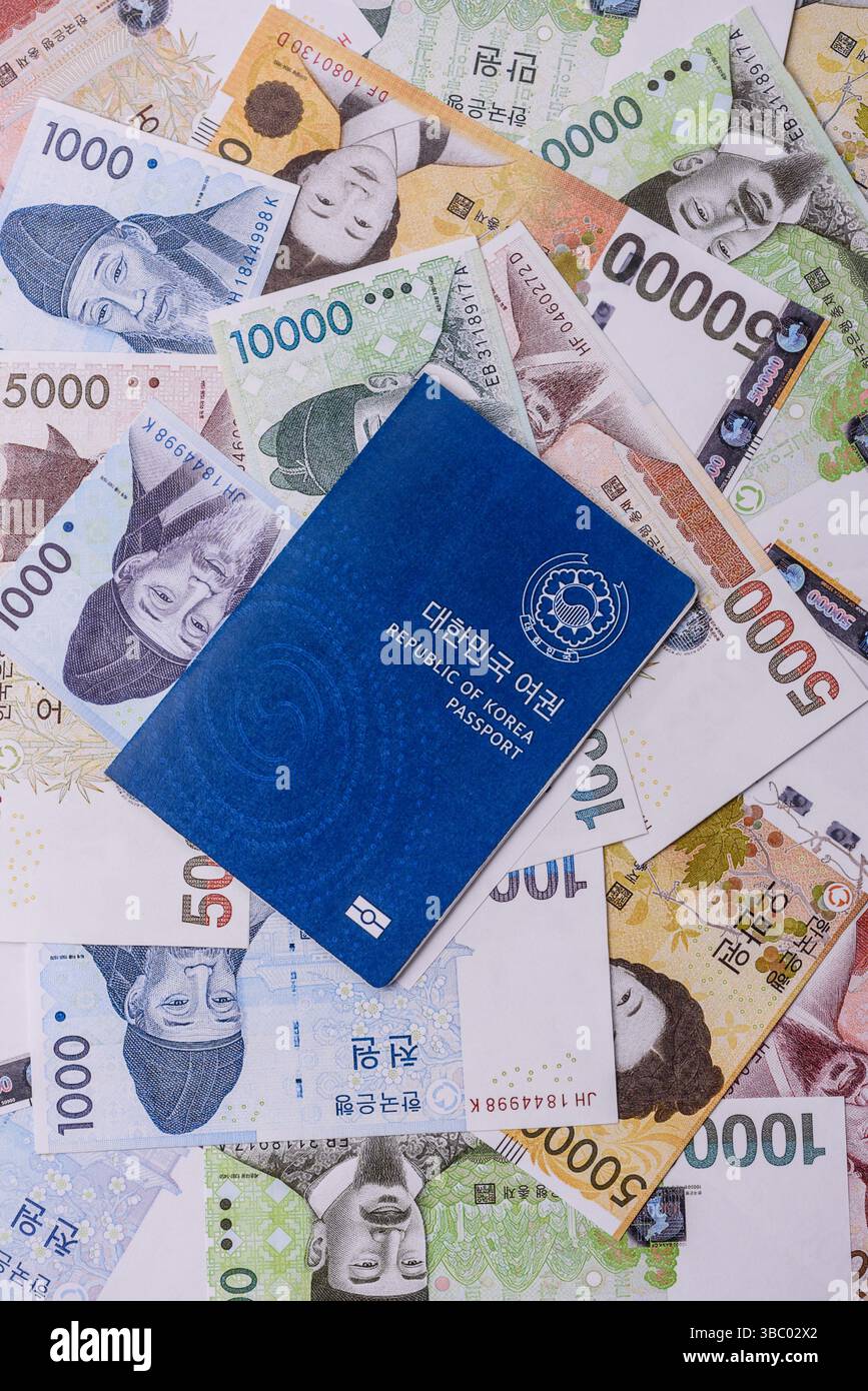 Korean passport for travelling, flying and doing business. South korea ...