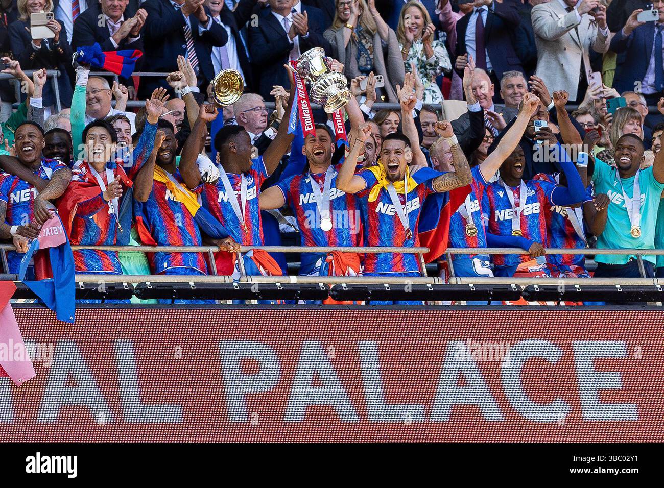 Crystal Palace WIN Crystal Palace lift the trophy after the Crystal ...