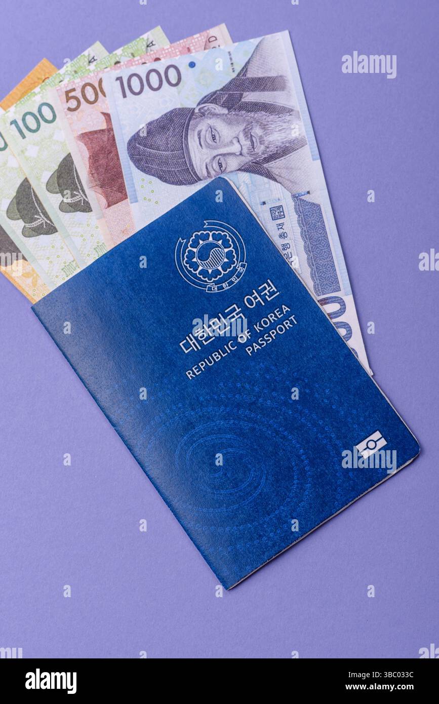 Korean passport for travelling, flying and doing business. South korea ...