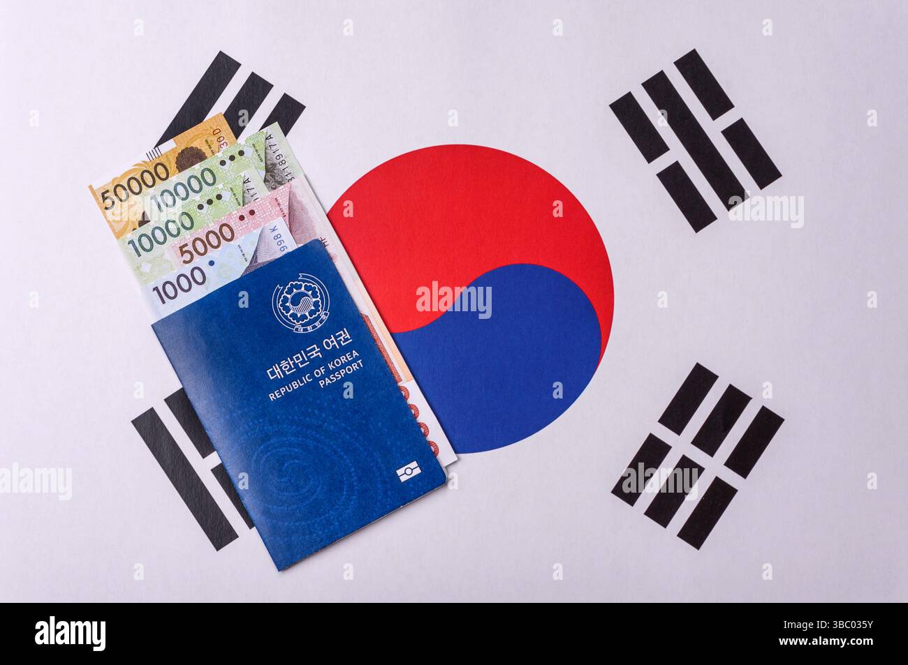 Korean passport for travelling, flying and doing business. South korea ...