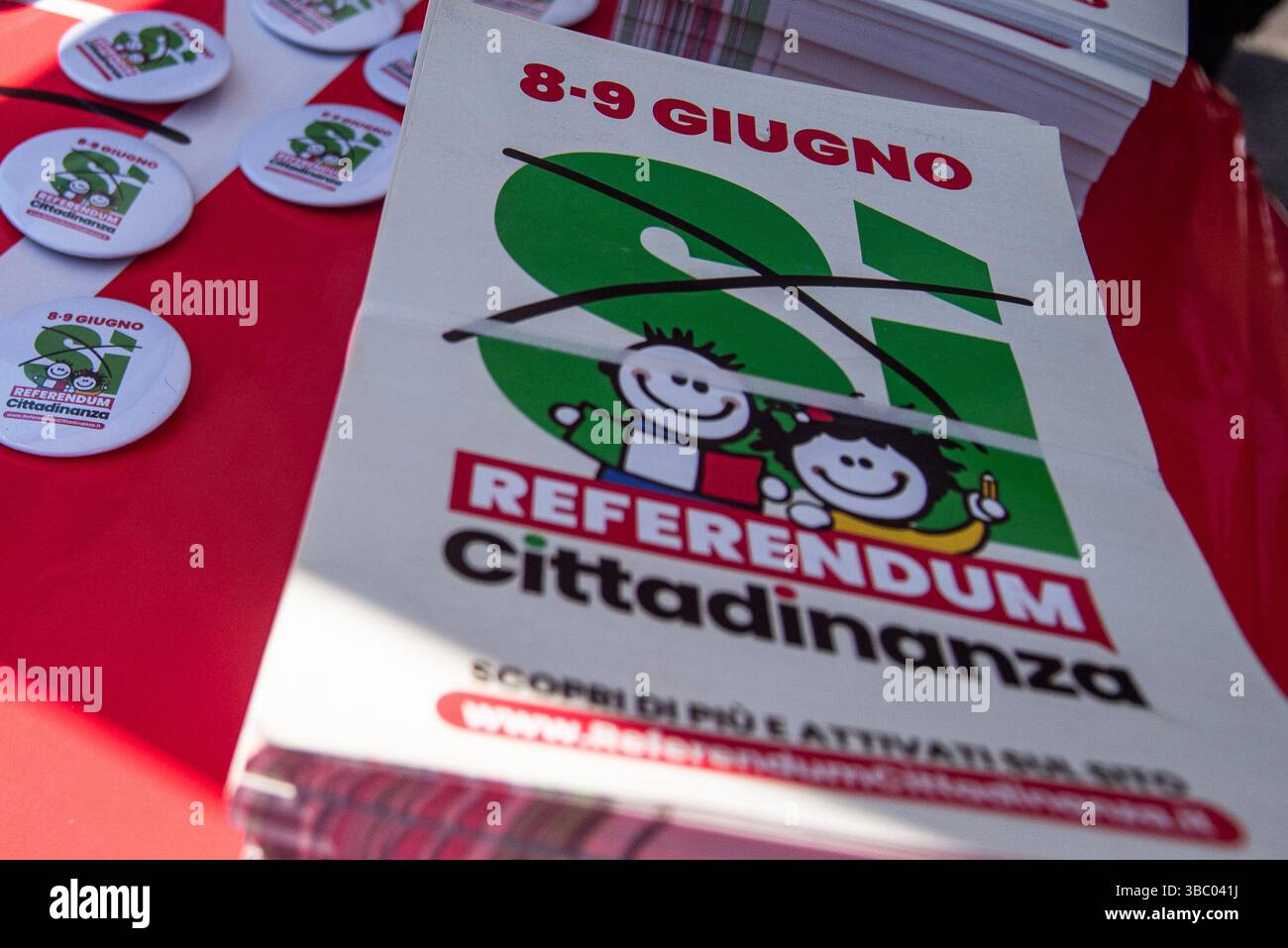 Rome, Italy. 17th May, 2025. Informational material in support of the ...