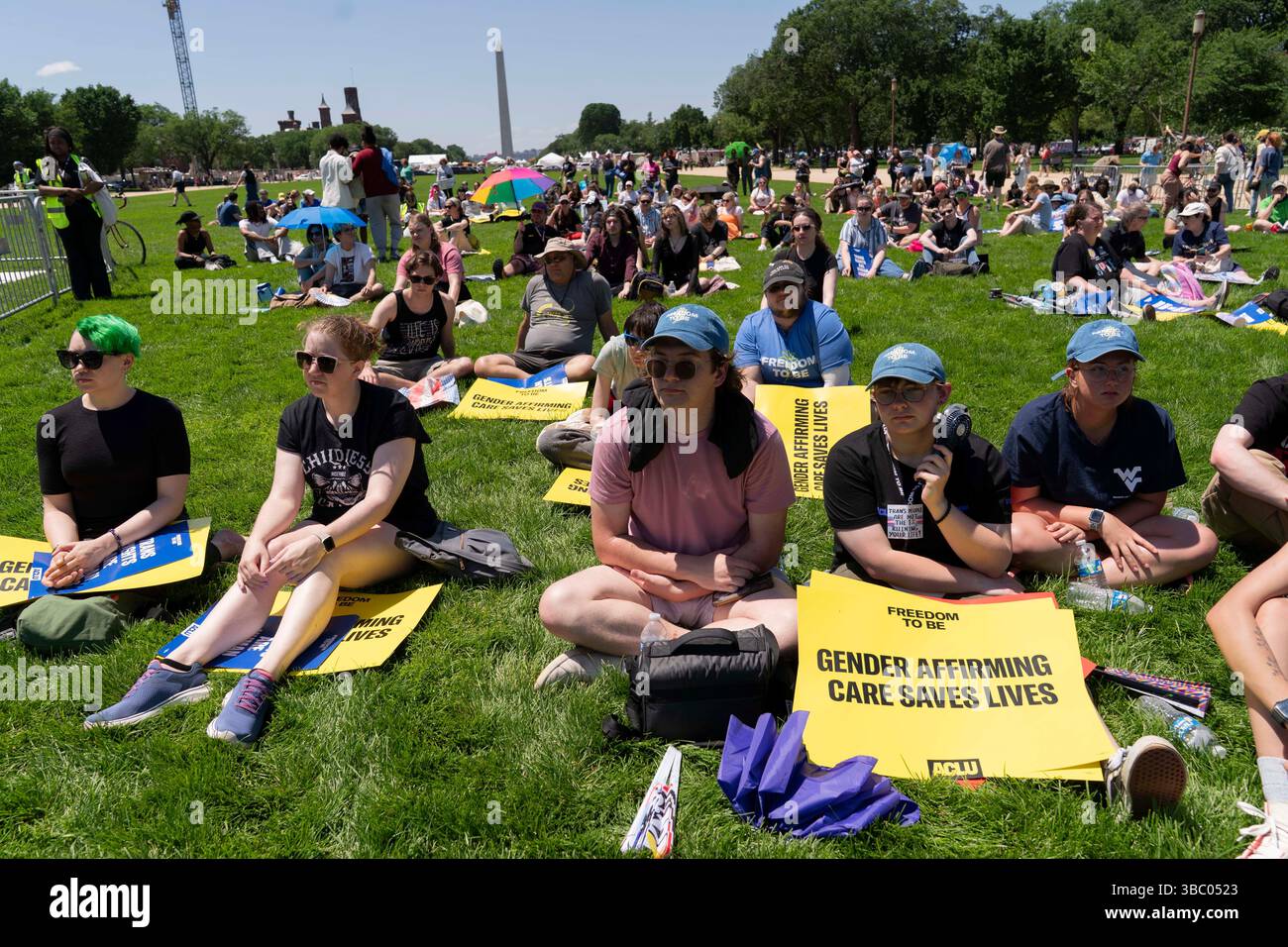 People attend transgender rights rally on the National Mall, Saturday ...