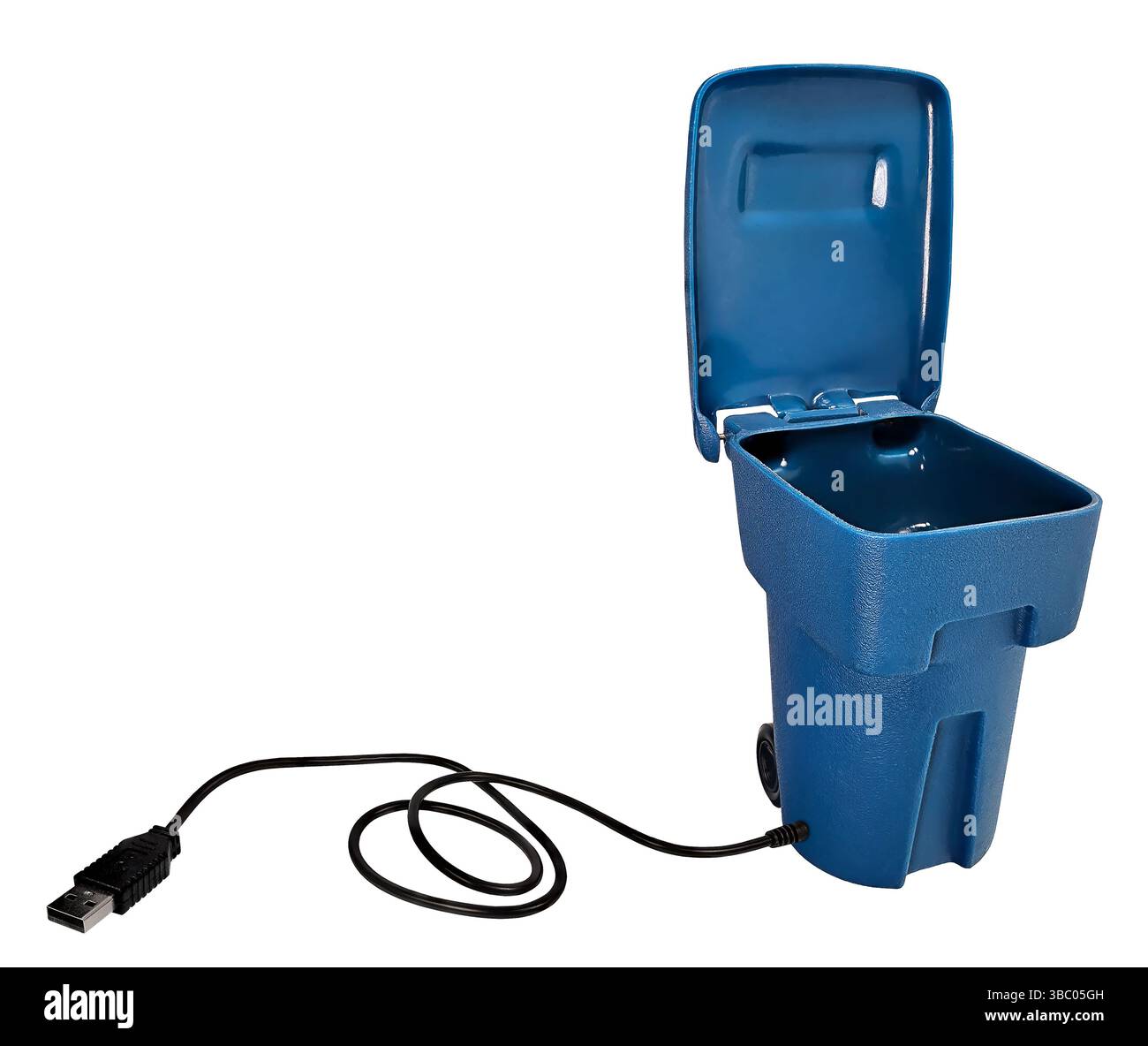 A large blue recycle bin for recycling items from your computer with ...