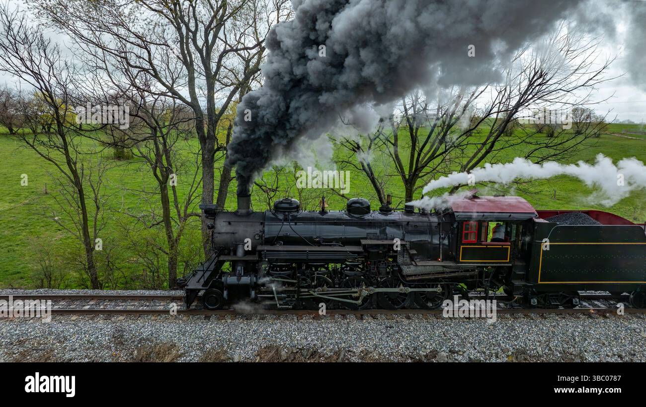 Classic steam locomotive travels through hi-res stock photography and ...