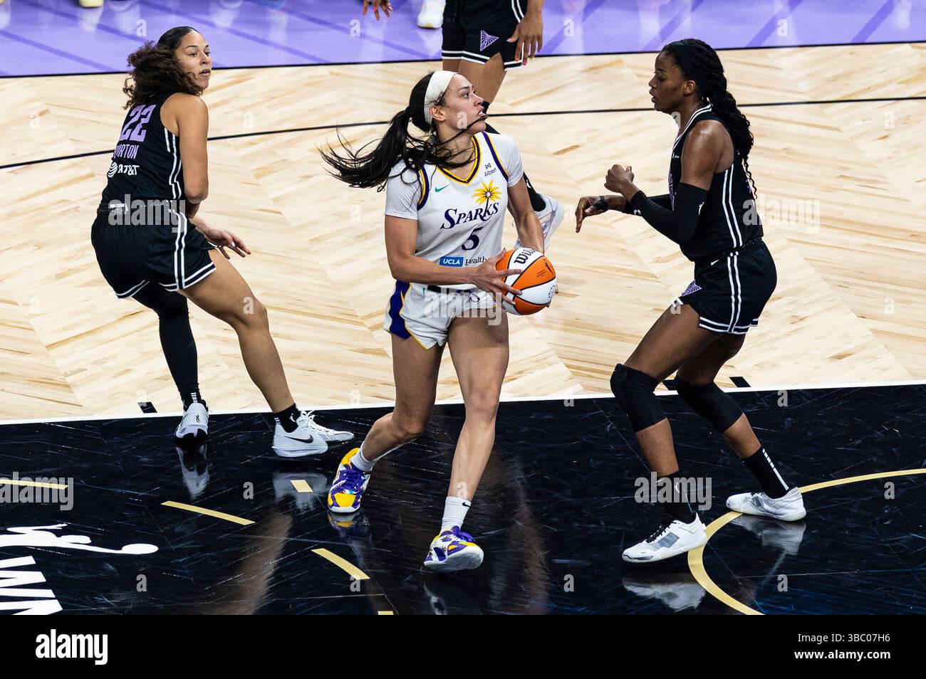 May 16 2025 San Francisco CA, U.S.A. Los Angeles forward Dearica Hamby ...
