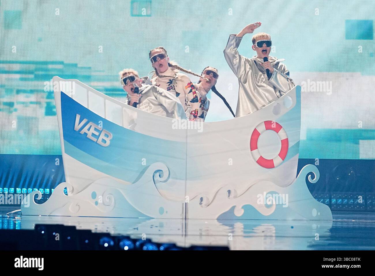 VAEB from Iceland performs the song "ROA" during the Grand Final of the ...