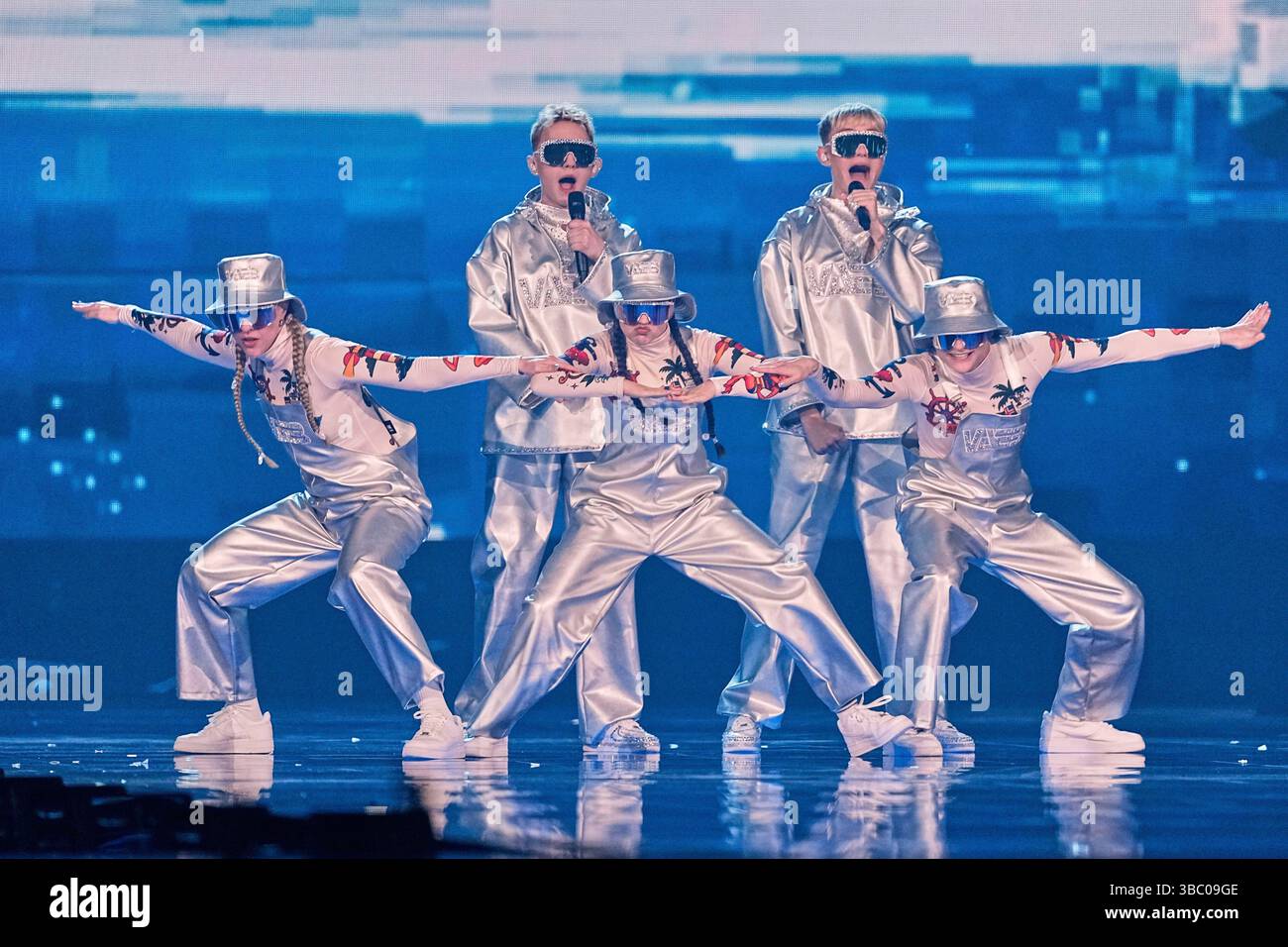 VAEB from Iceland performs the song "ROA" during the Grand Final of the ...