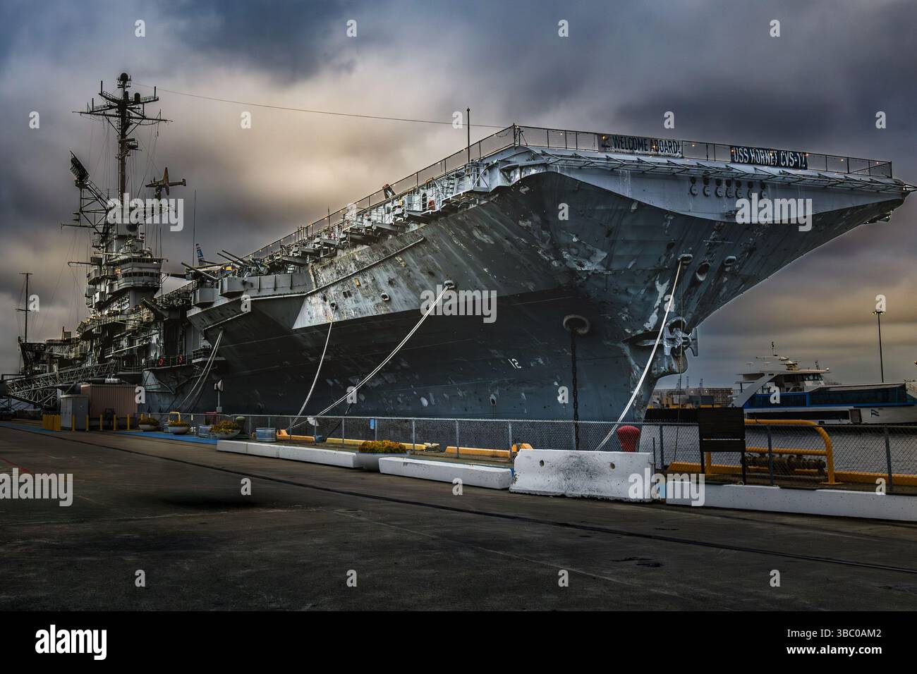 Alameda, CA, USA. Apr 19, 2025: The USS Hornet, a WWII aircraft carrier, is now a museum in ...