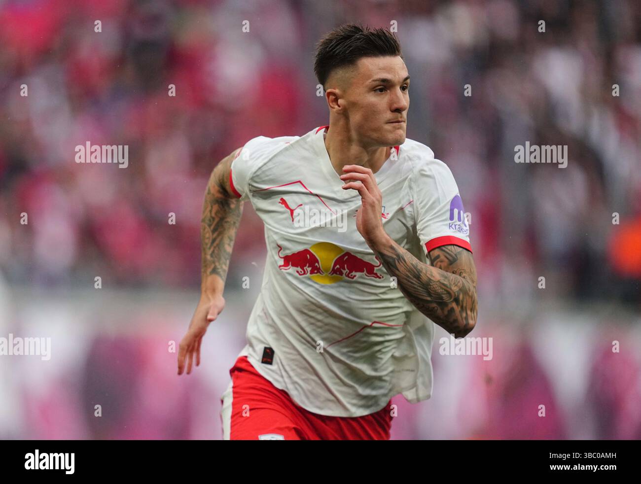 Red Bull Arena, Leipzig, Germany. 17th May, 2025. Benjamin Sesko of RB ...