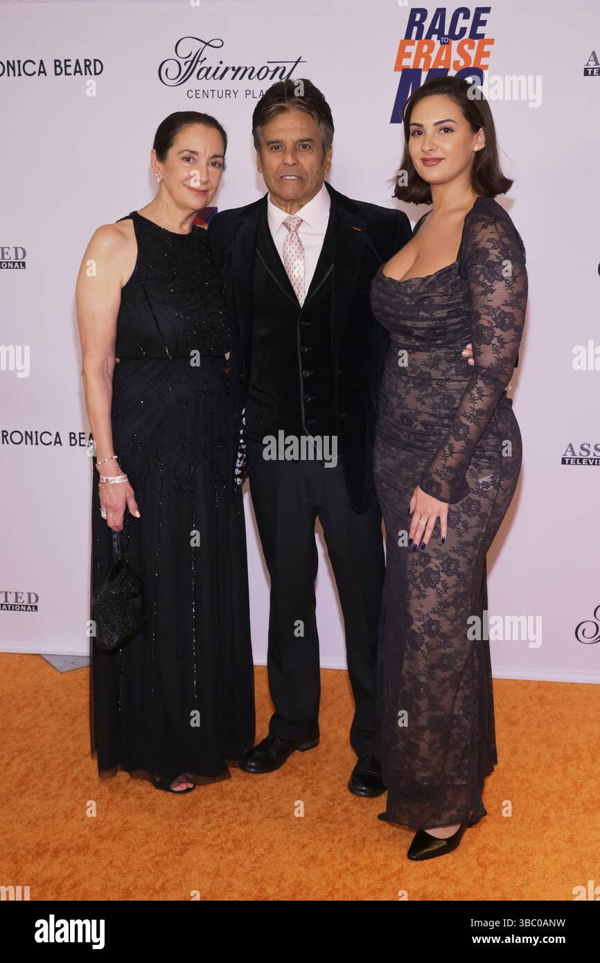 Nanette Mirkovic, Erik Estrada and Francesca Natalia Estrada attends ...