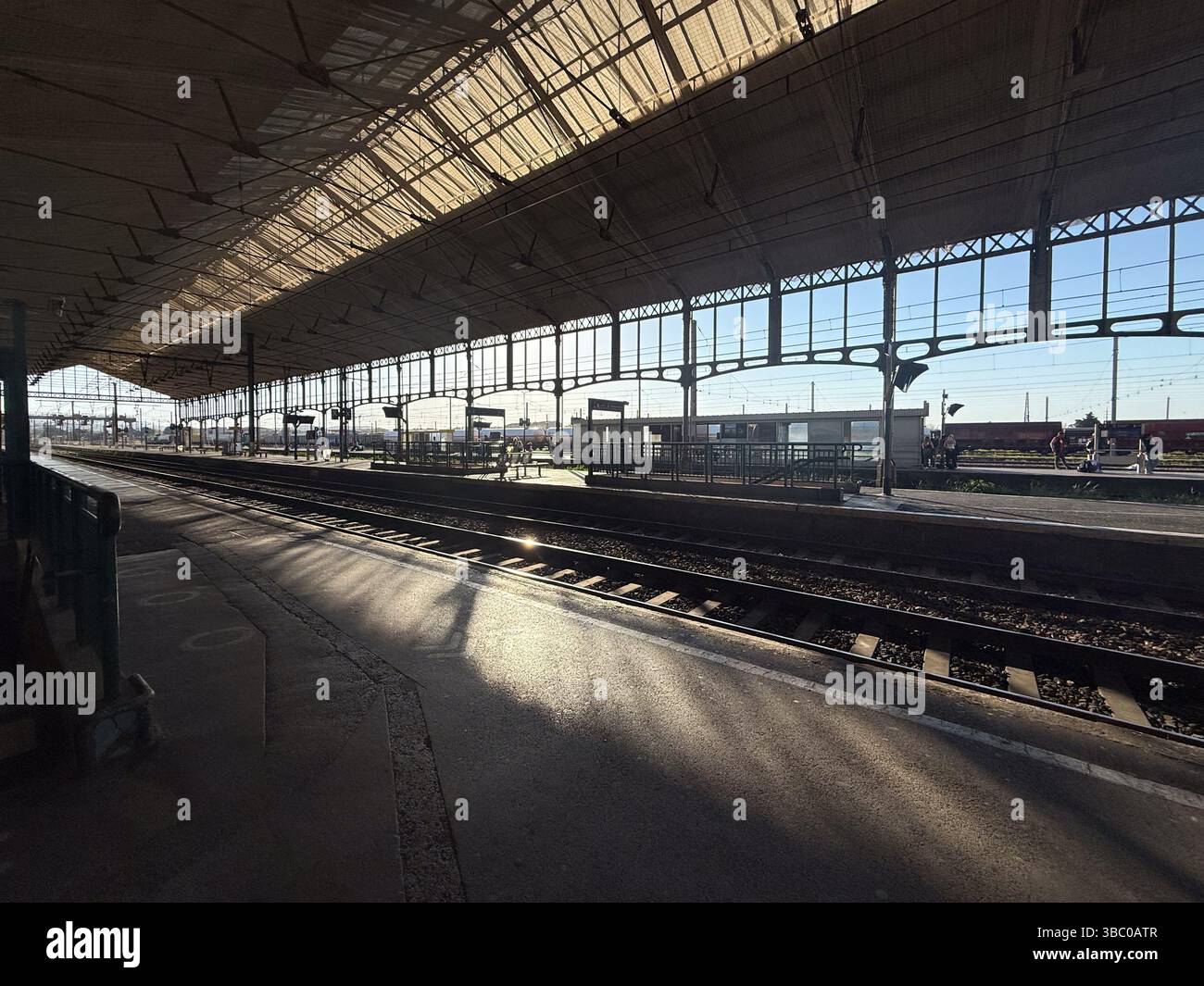 Narbonne, France. 30th Apr, 2025. Illustration of a train station in ...