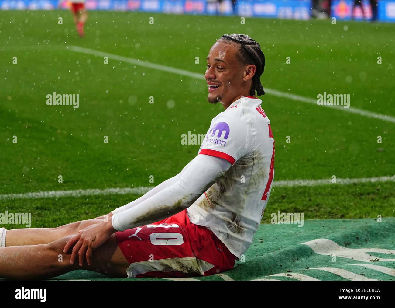 Red Bull Arena, Leipzig, Germany. 17th May, 2025. Xavi Simons of RB ...