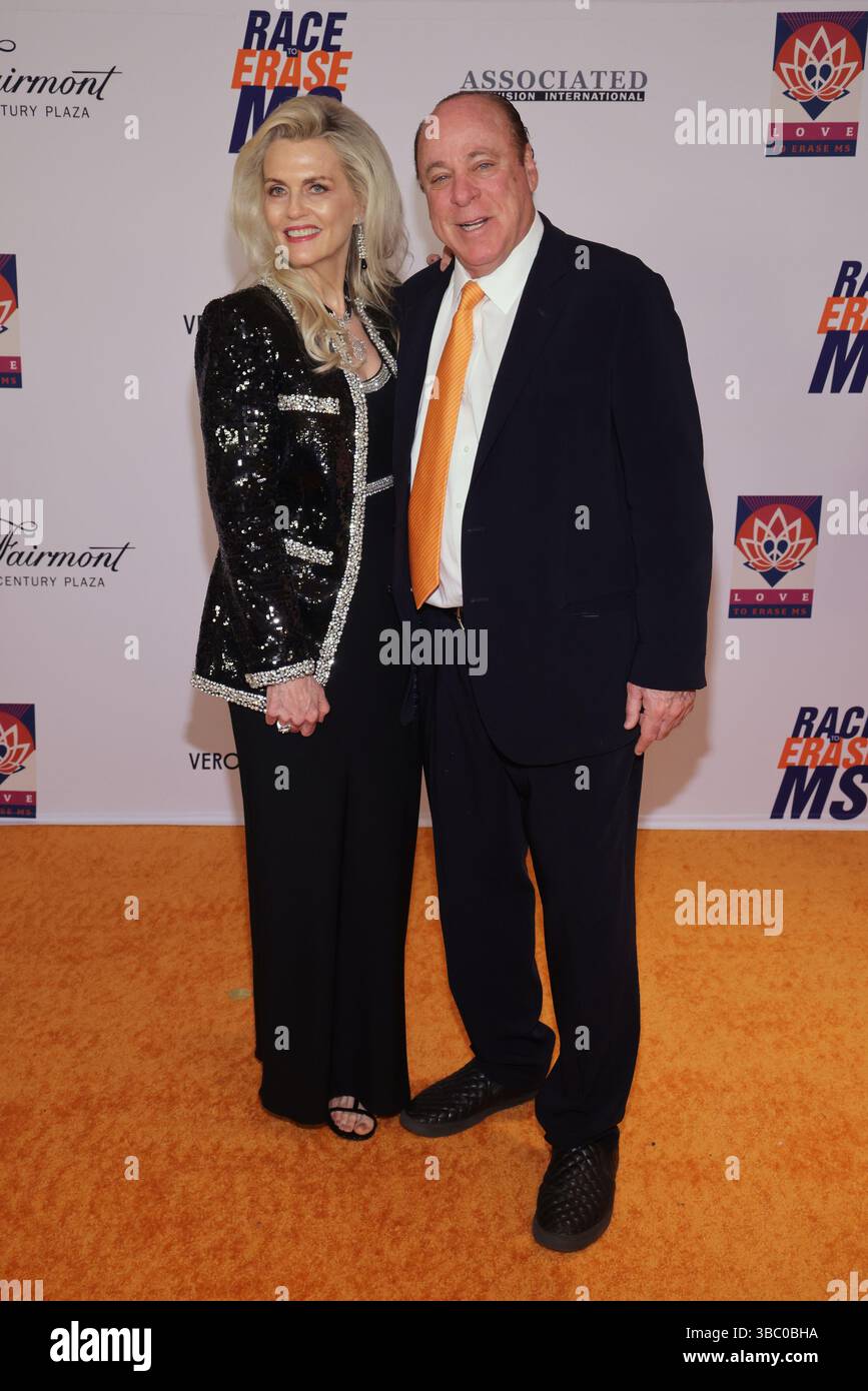 Nancy Davis and Ken Rickel attends the 32nd Annual Race To Erase MS ...