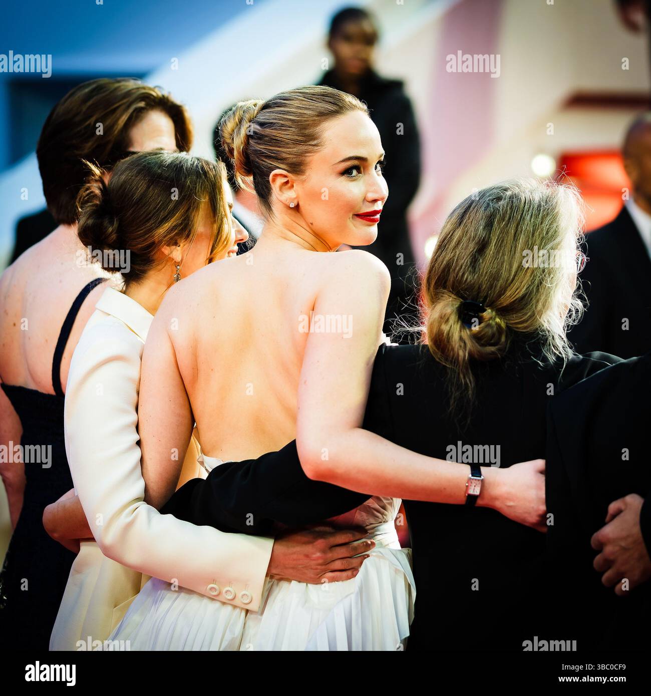 Cannes, France. 17th May, 2025. Jennifer Lawrence seen on the Red ...