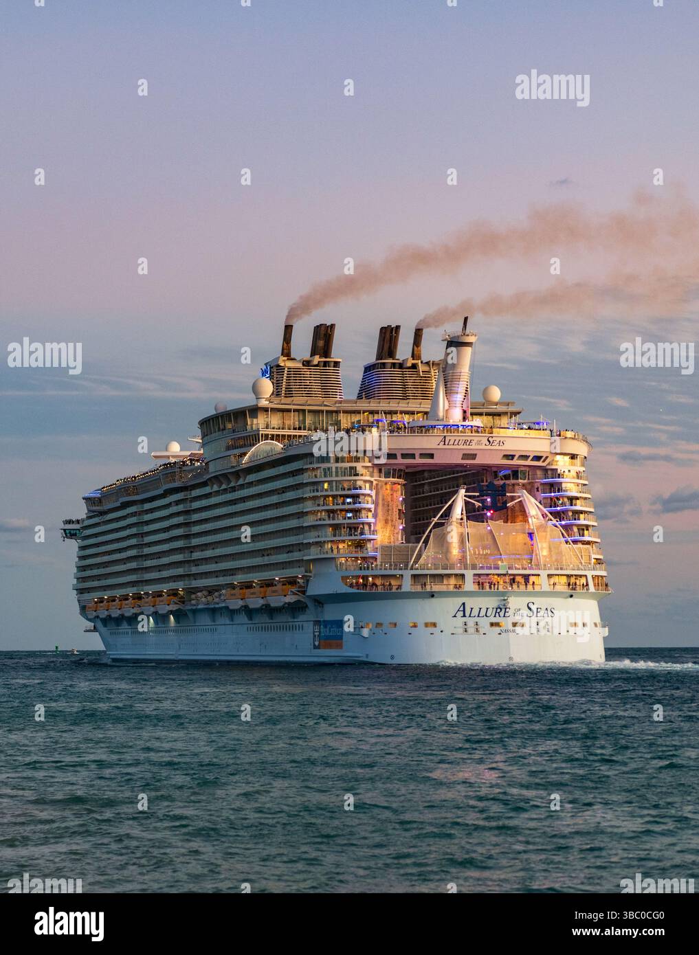 Miami, Florida, USA - December 24, 2024: Allure of the Seas cruise ship ...