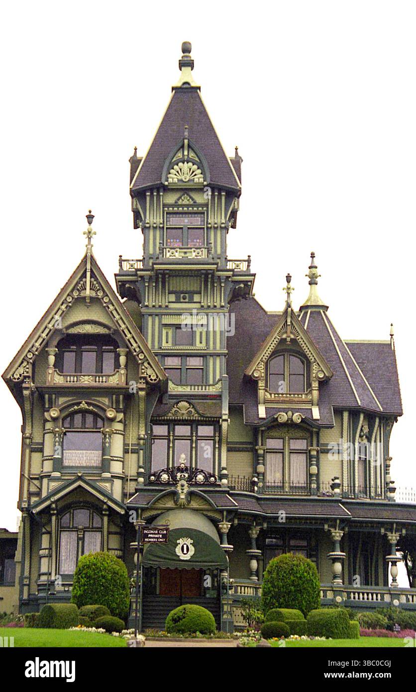 The Carson Mansion in Old Town Eureka, CA, USA, approx. 1992 Stock ...