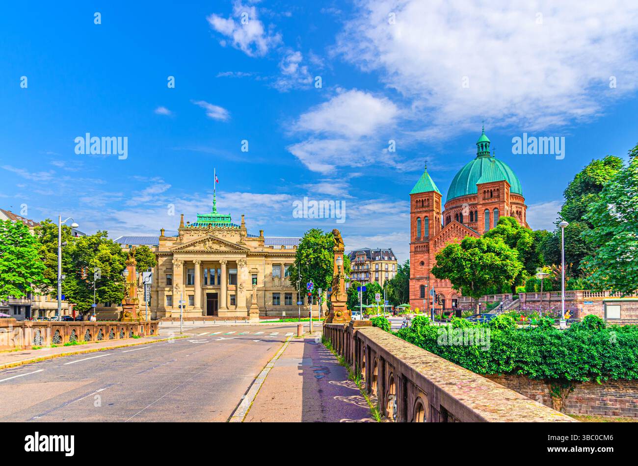 Palais de Justice palace neo-Greek building, Eglise Saint-Pierre-le ...