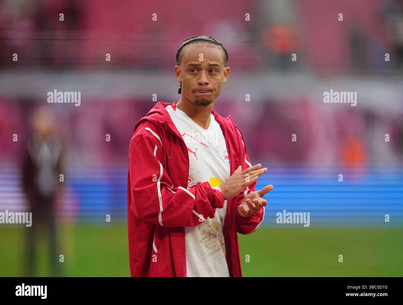 May 17 2025: Xavi Simons of RB Leipzig with post game despair during a ...