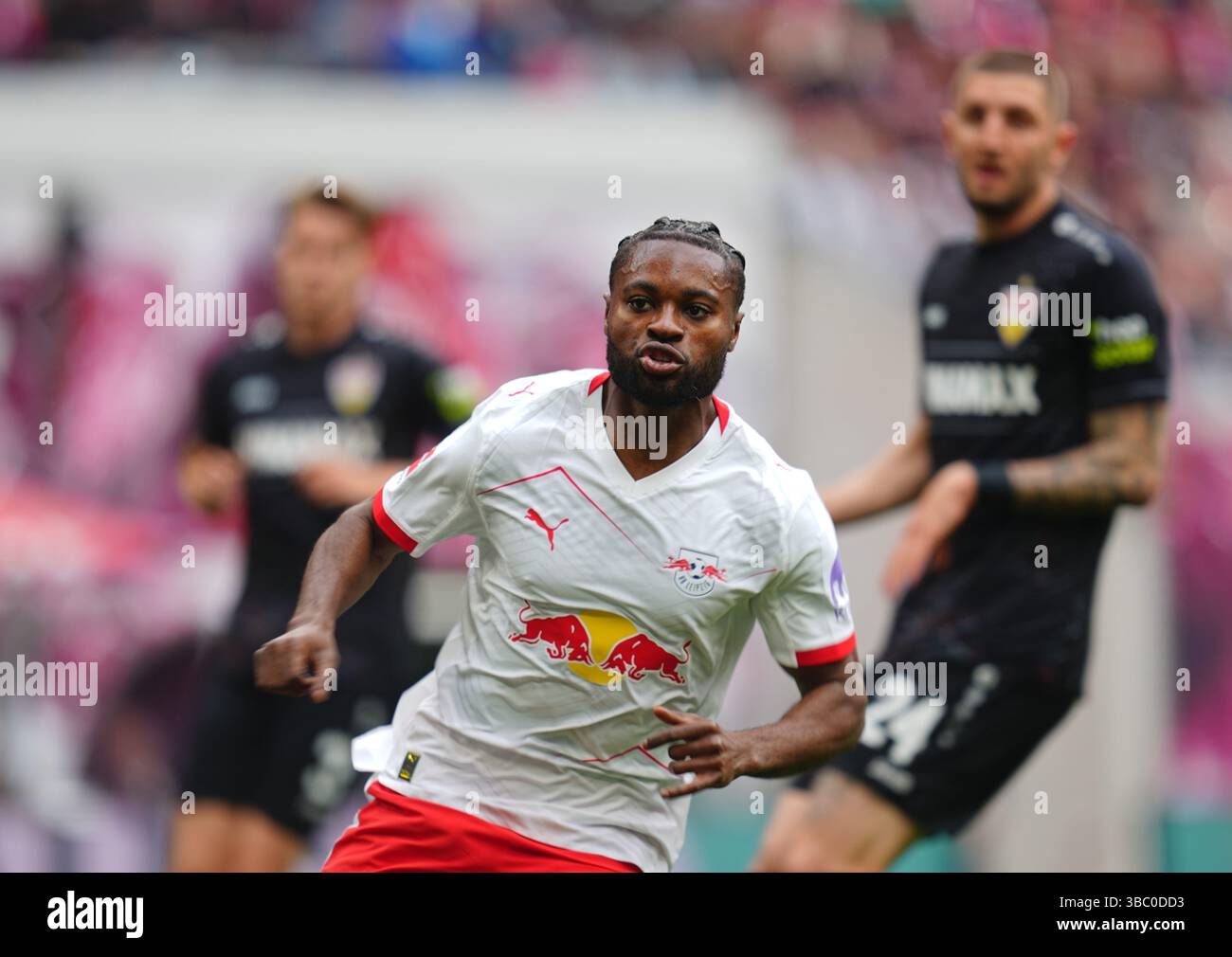 Red Bull Arena, Leipzig, Germany. 17th May, 2025. Ridle Baku of RB ...